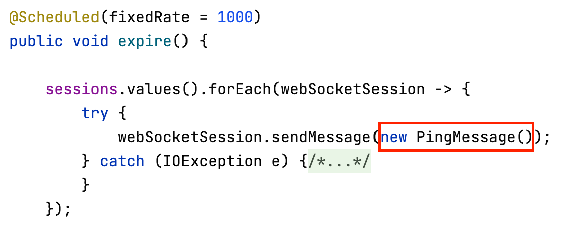 Spring WebSocket Ping/Pong