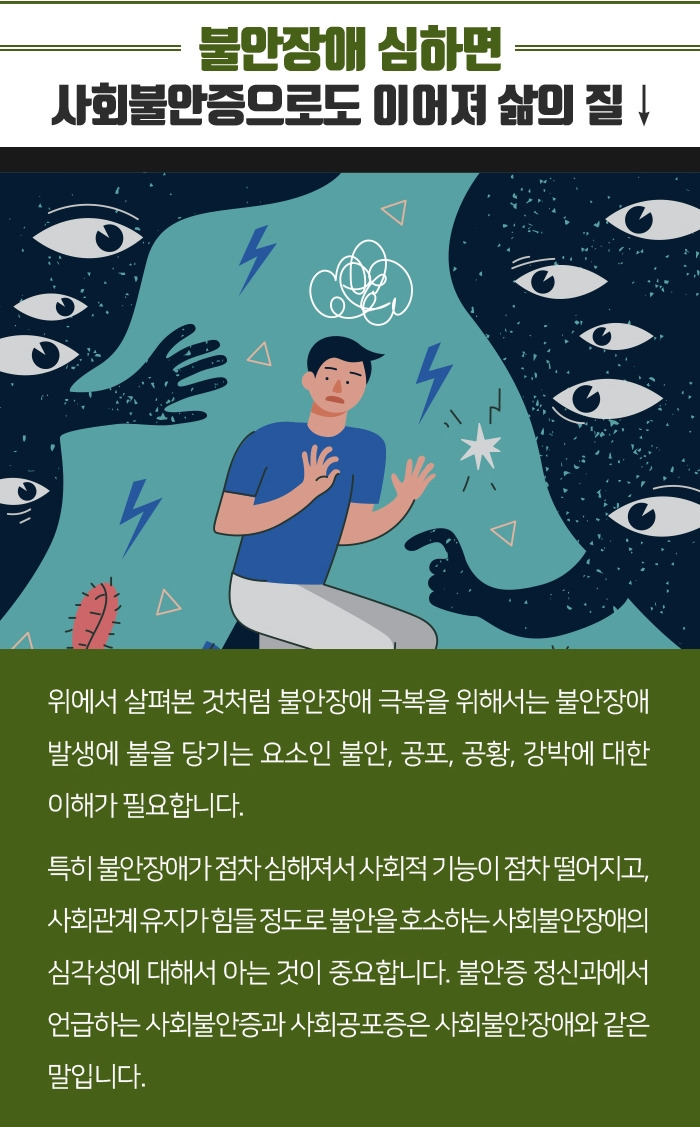 범 불안장애 원인에 맞춰 불안장애 치료하고 극복해야