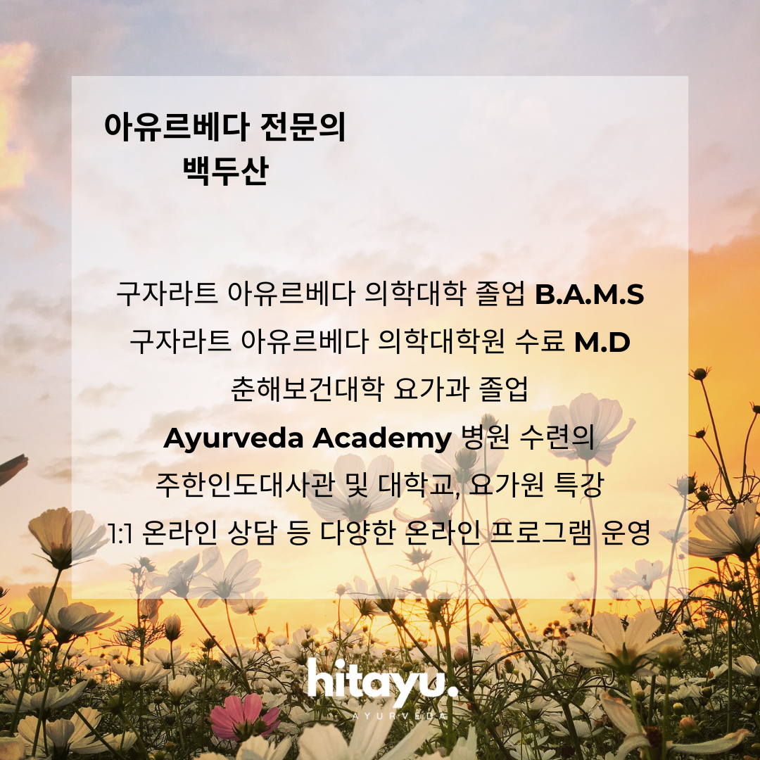 아유르베다 11 맞춤 관장 치유 프로그램