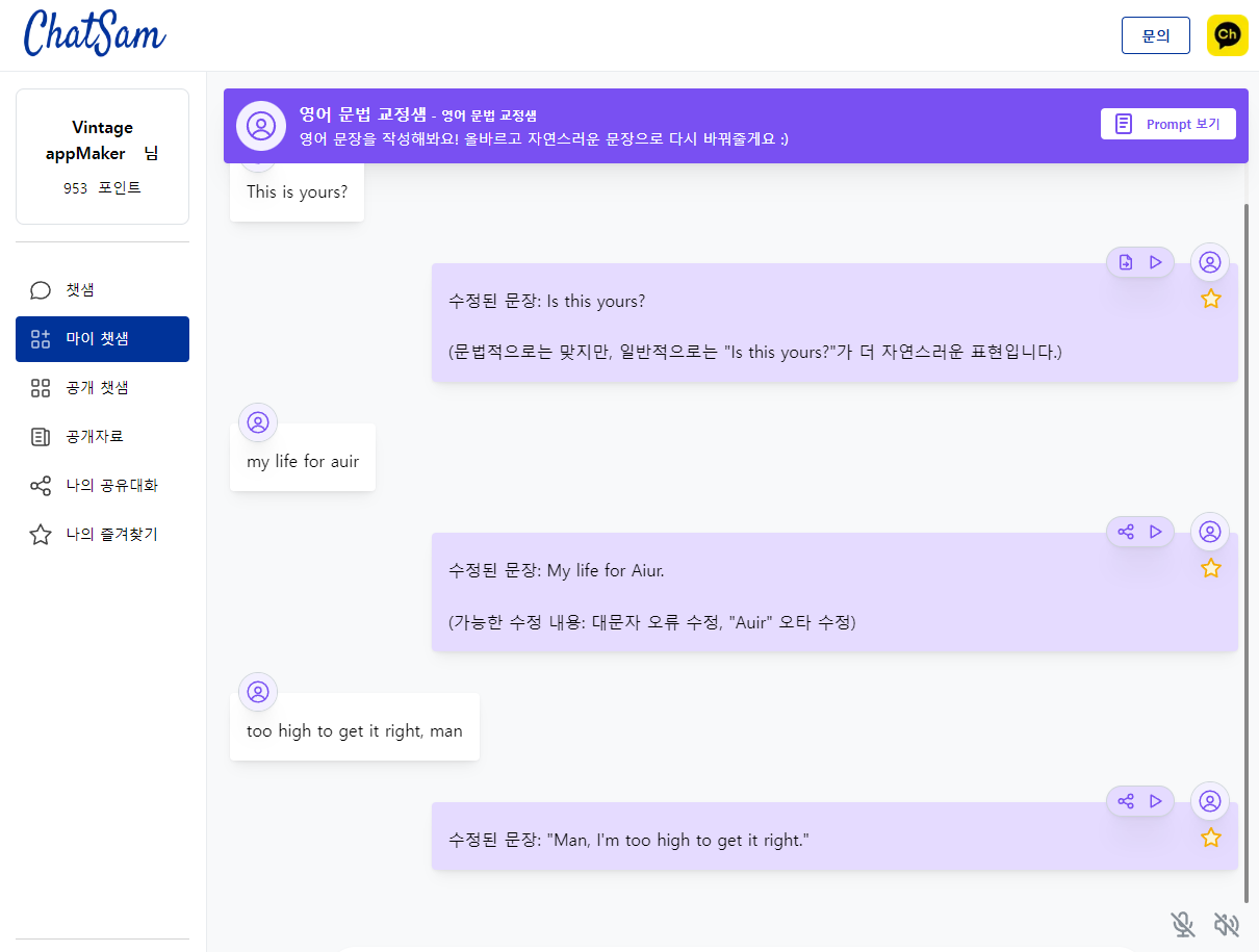 프롬프트로 나만의 ChatGPT 사용하기
