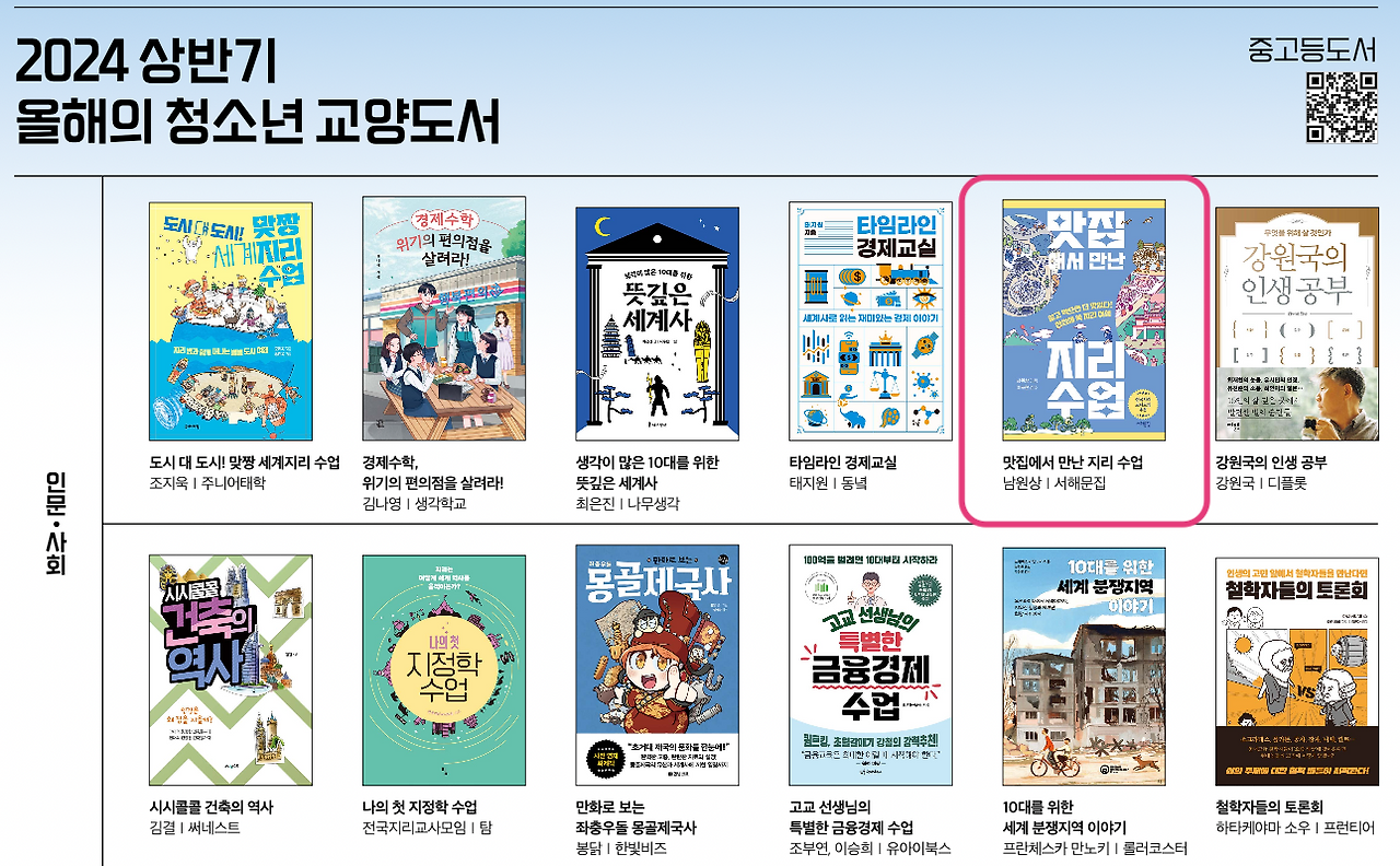2024 올해의 청소년 교양도서를 찾는 방법