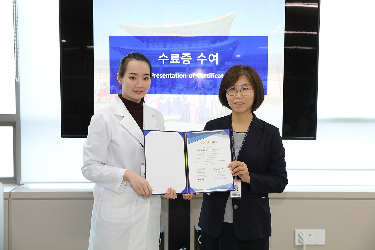 일산백병원 간호부 라오스 간호사 전문간호지식 교육