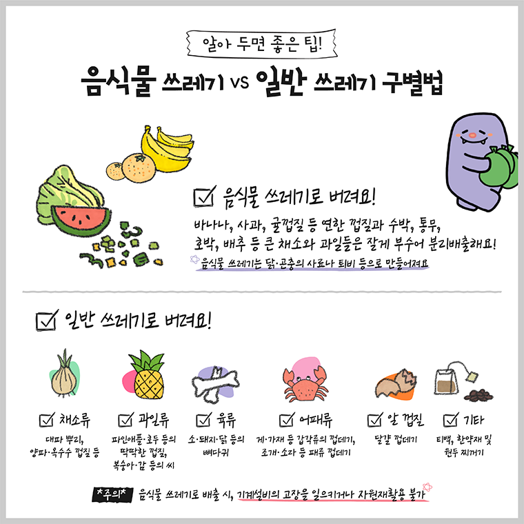웬만한 시험보다 어려운 음식물 쓰레기 구분