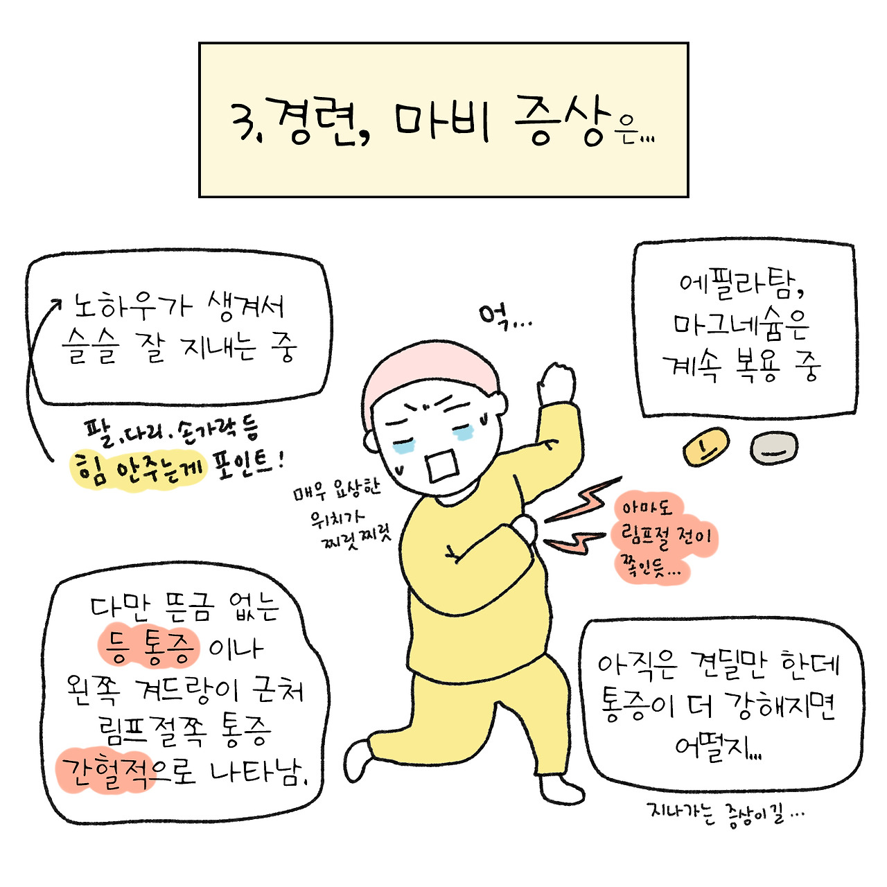 전뇌방사 후유증이 슬슬