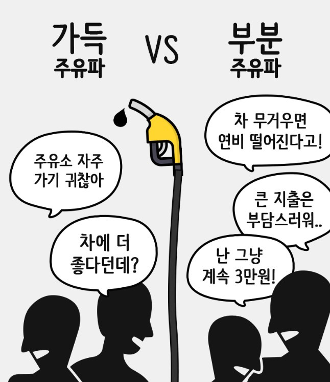 연료를 가득 넣을 때는 주의하세요