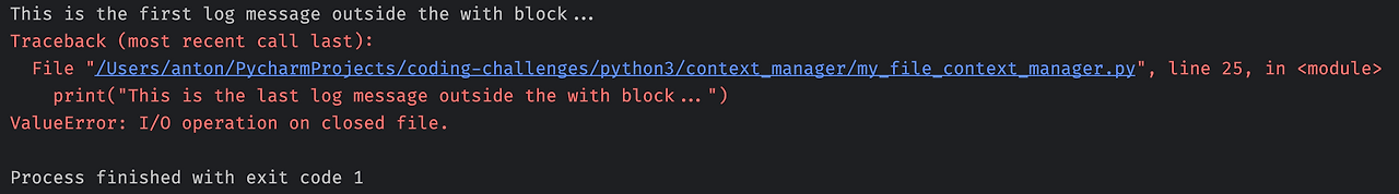 [Python] Context Manager