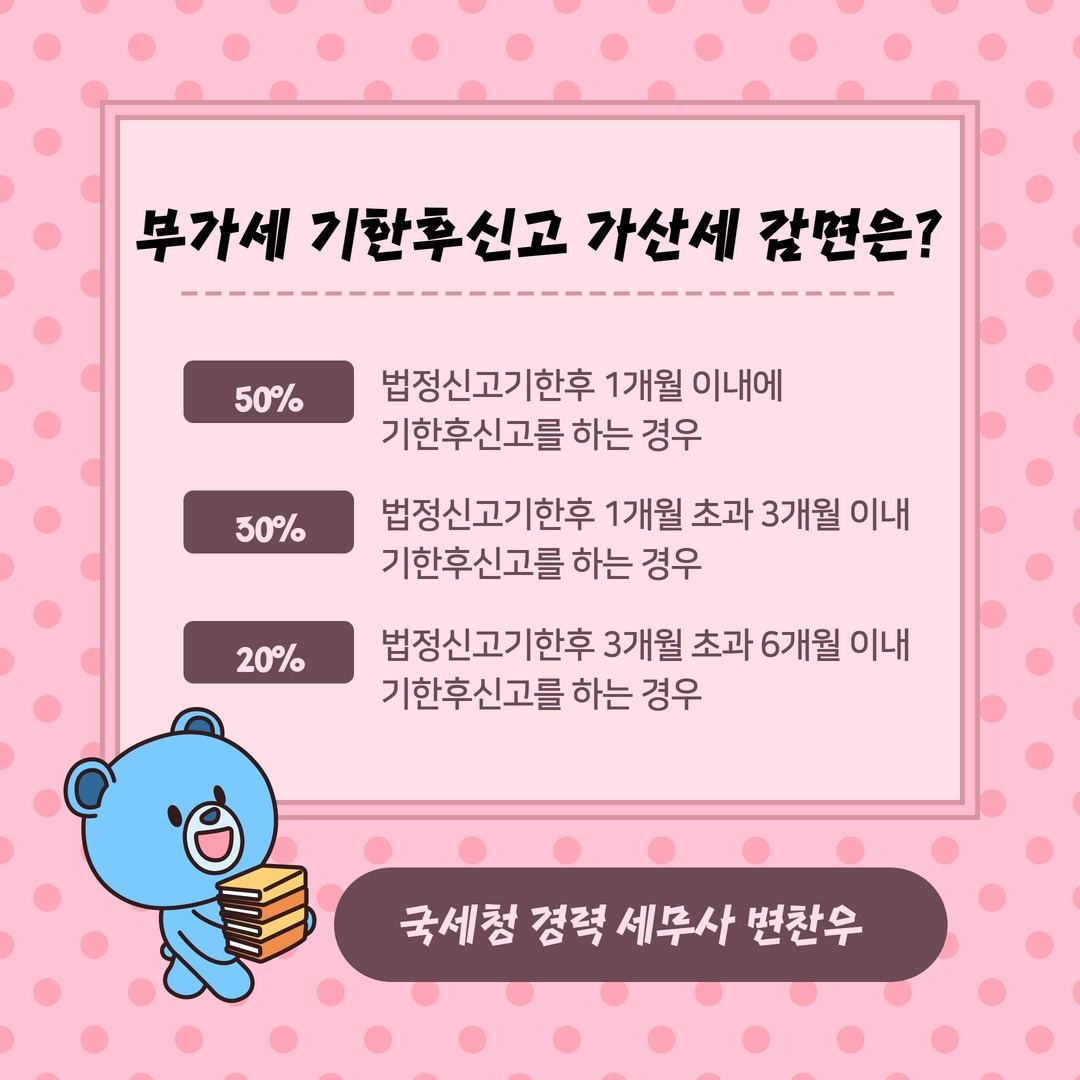 부가가치세 기한후신고 가산세 감면은