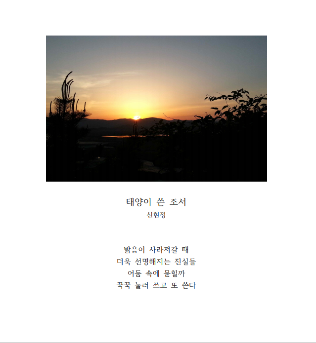 디카시 쓰기