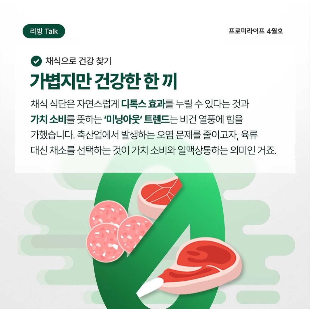 채식 식단부터 비건 종류까지 채식주의 라이프