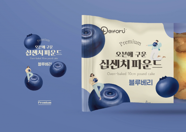 따뜻한 색감과 일러스트를 이용한 케이크 패키지디자인