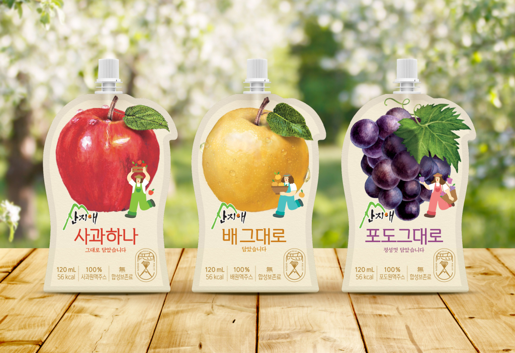 매력적인 과일주스 패키지 디자인