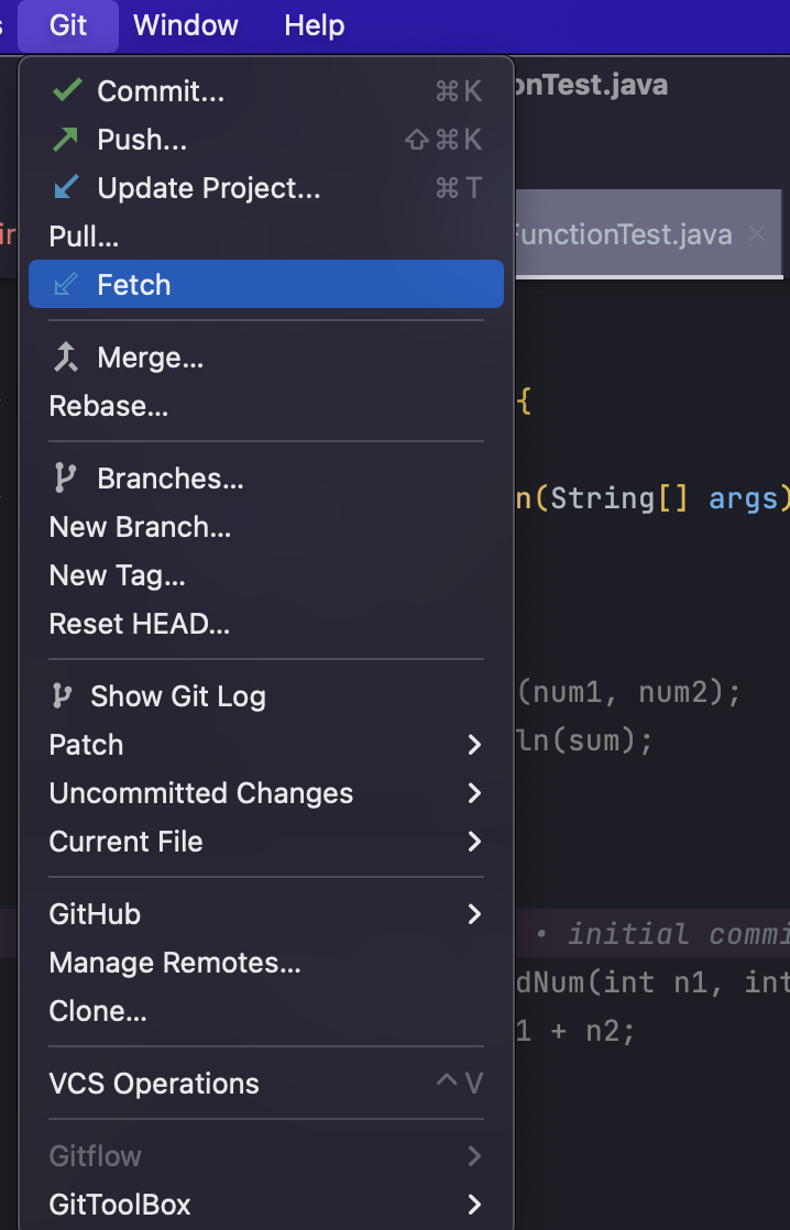 인텔리제이에서 Git 사용하기