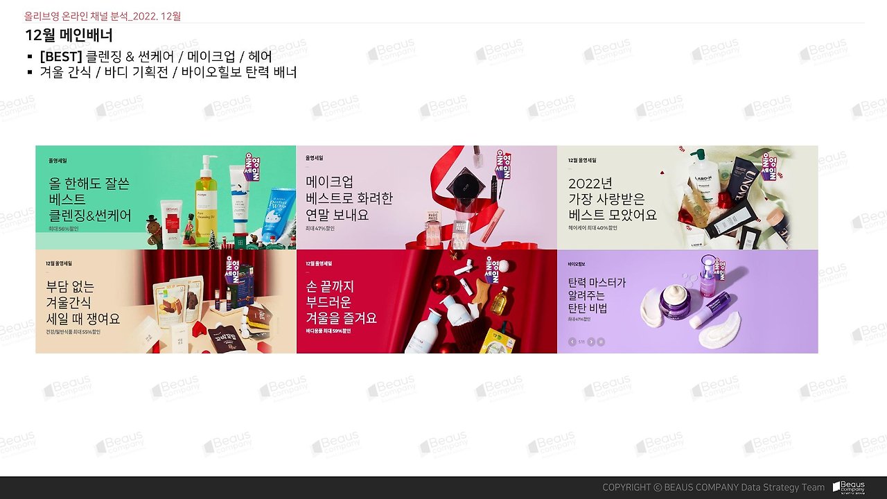 12월 올리브영·뷰티컬리 온오프라인 채널분석 리포트