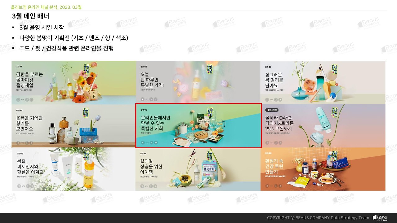 3월 올리브영·뷰티컬리 온오프라인 채널분석 리포트