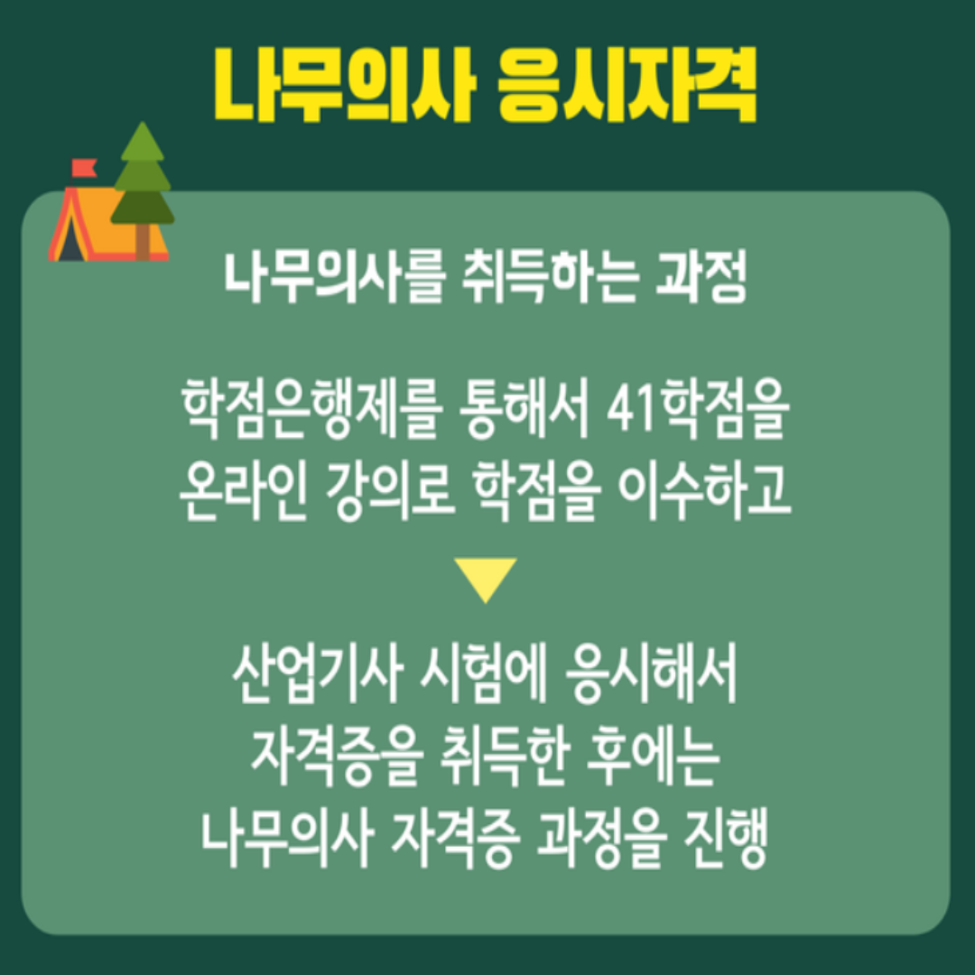 나무의사 양성기관 산업기부터 준비하기