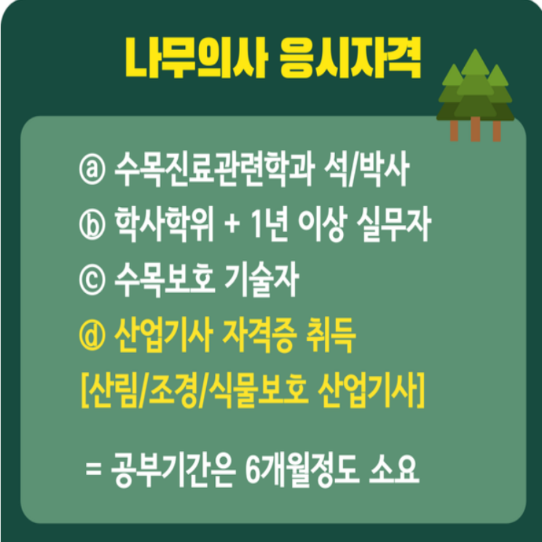 나무의사 양성기관 산업기부터 준비하기