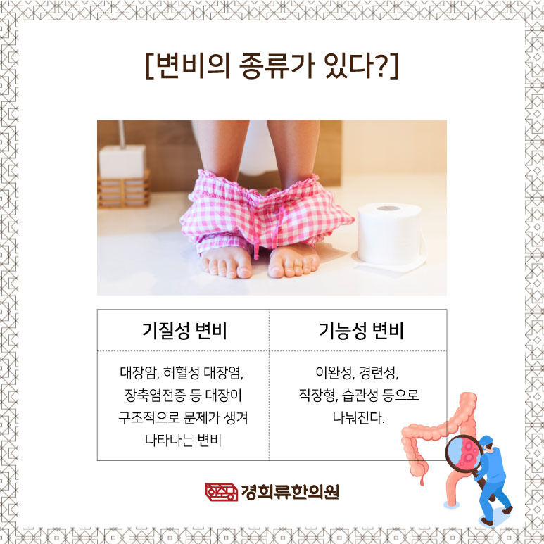 아랫배 묵직 이완성 변비 치료