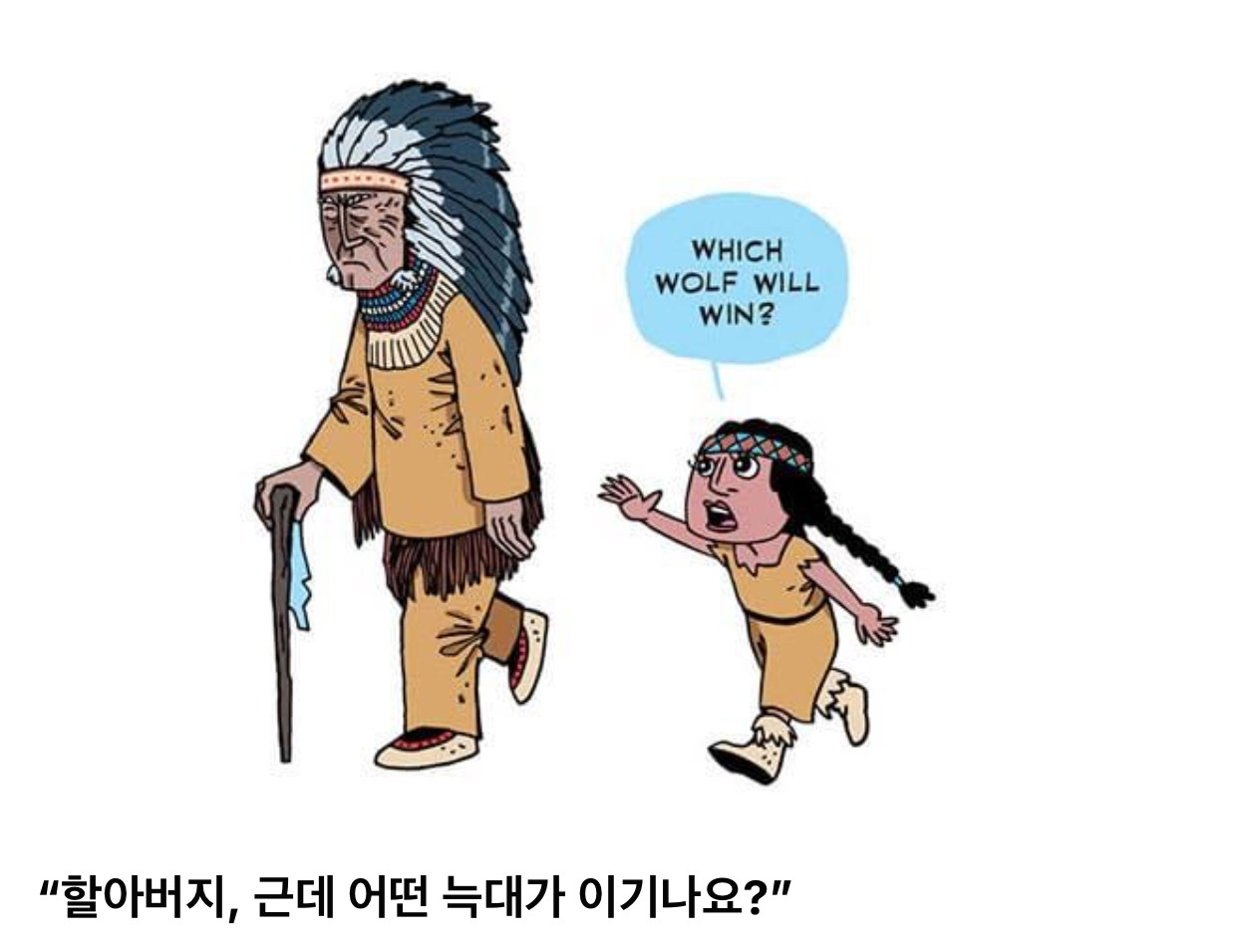 늦은 아침 생각 두 마리 늑대 이야기
