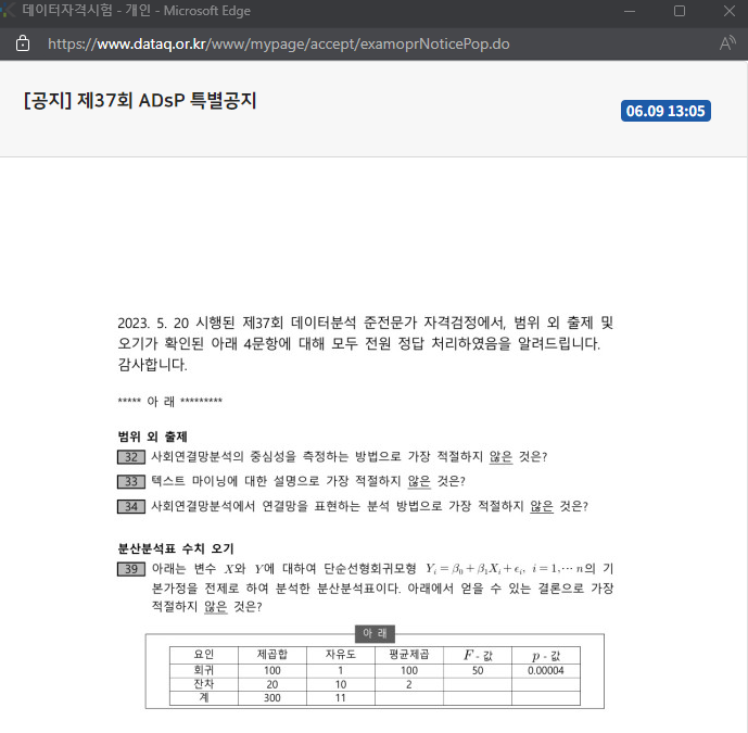 04. ADsP 합격 후기