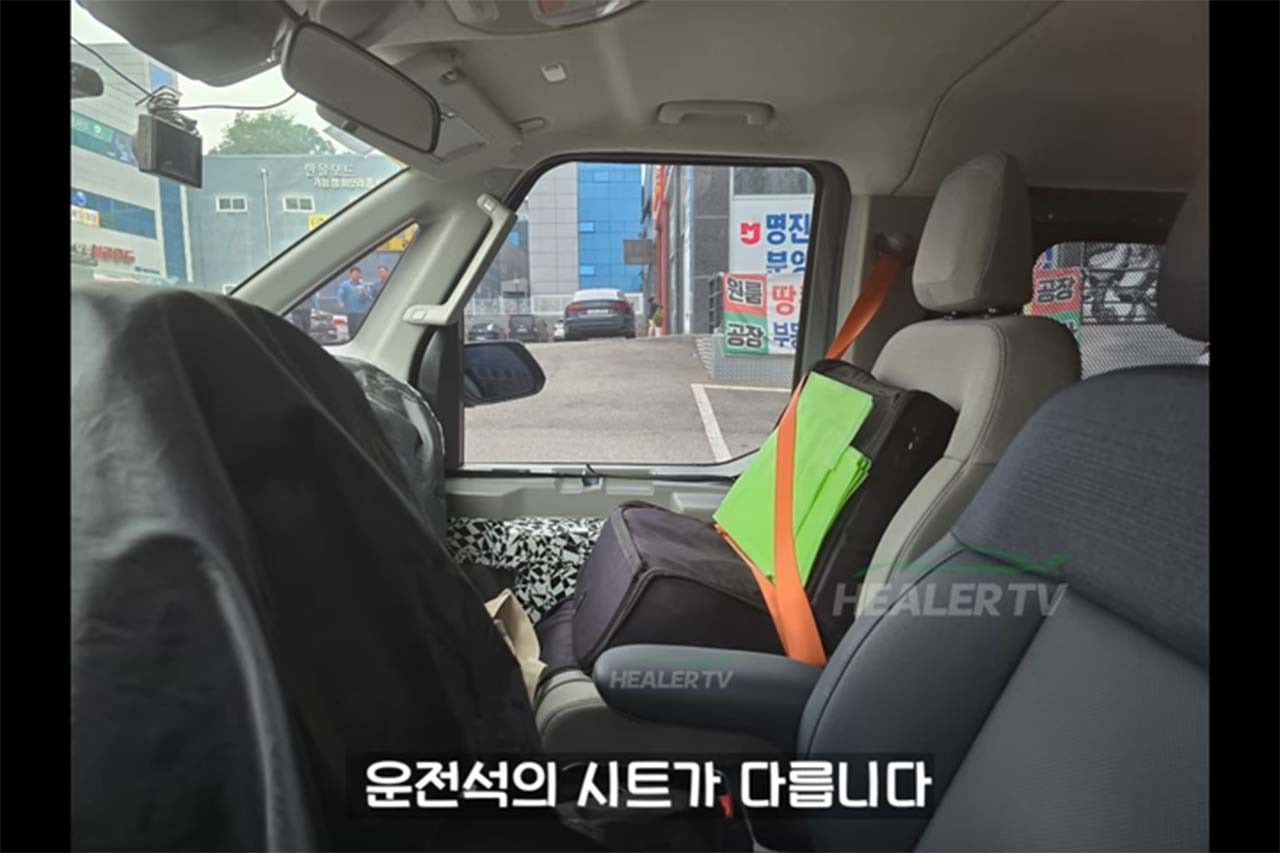 카니발 차주 눈물 기아 새로운 미니밴 Pv5의 실내