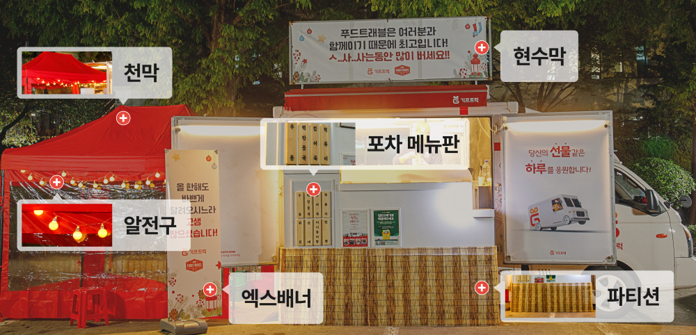 올 겨울 포장마차로 변신한 커피차 선물 어때요