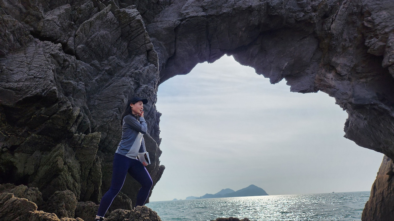 군산 방축도독립문 바위