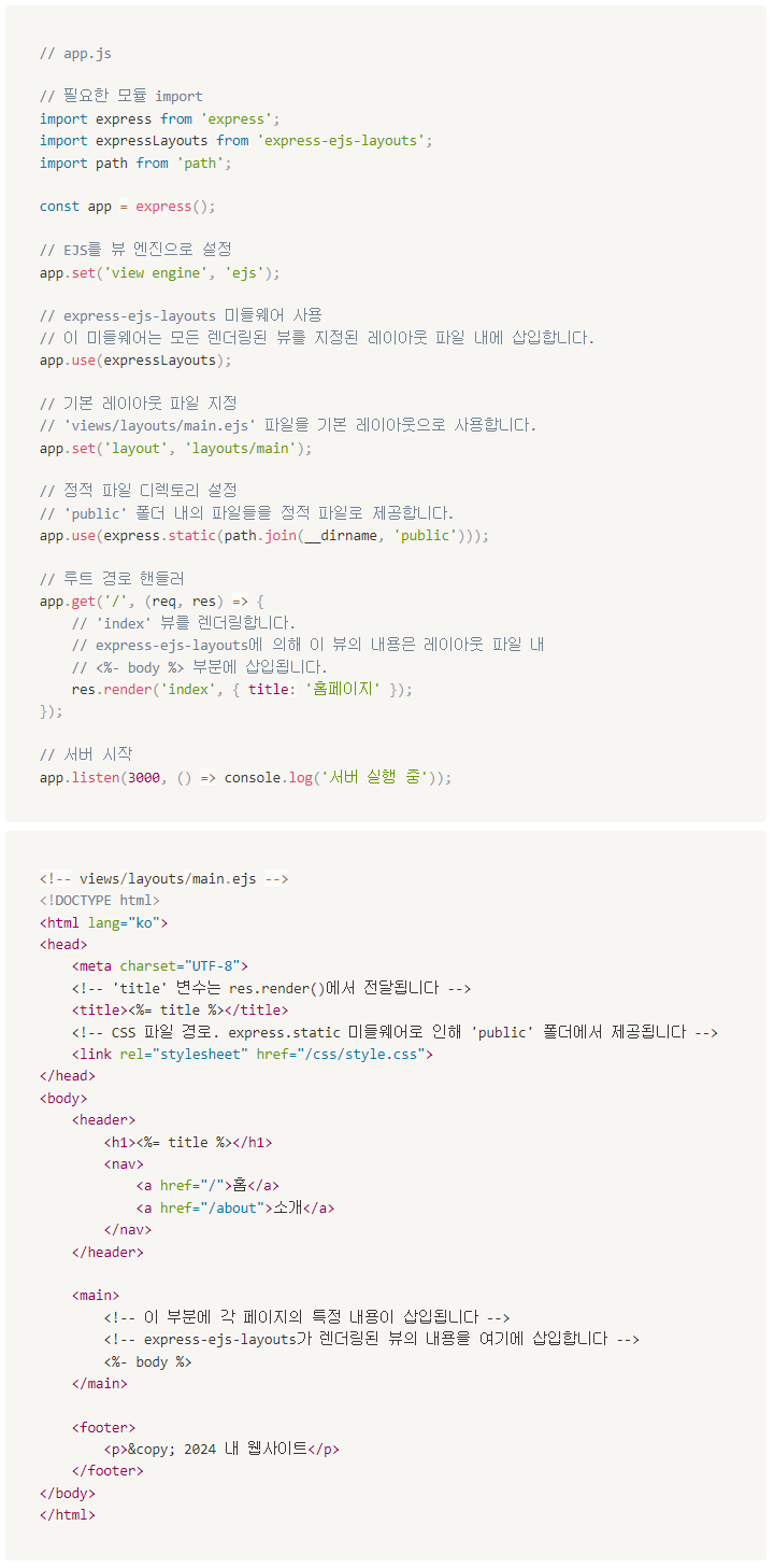 Embedded JavaScript (EJS)