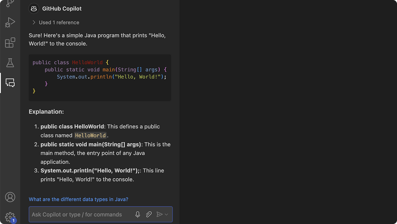 깃헙 코파일럿 사용법vscode 설치 채팅키워드