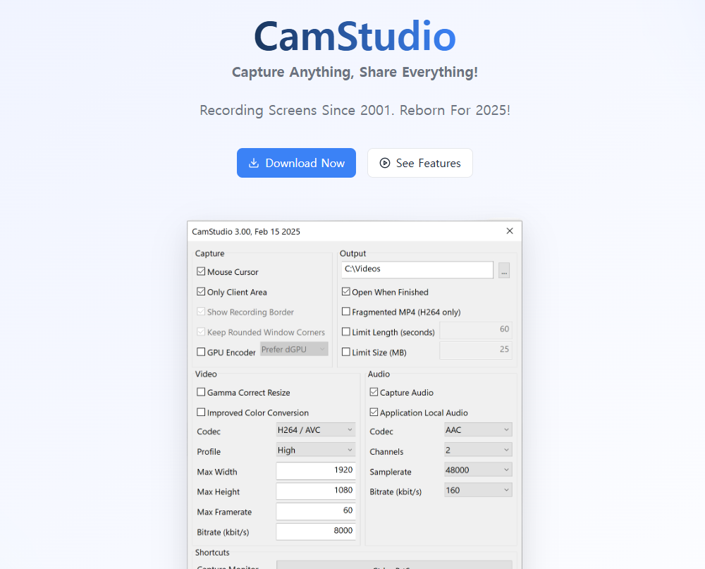 캠스튜디오 다운로드 사용법 설치 - CamStudio