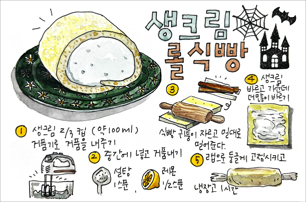 레시피 039 생크림 롤 식빵