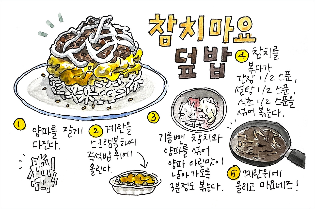 레시피 061 참치마요 덮밥