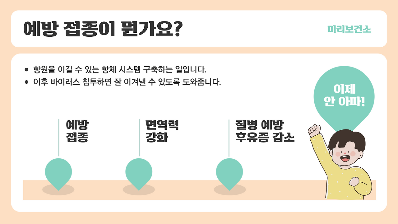 미리캔버스 예방접종 안내 Ppt 템플릿