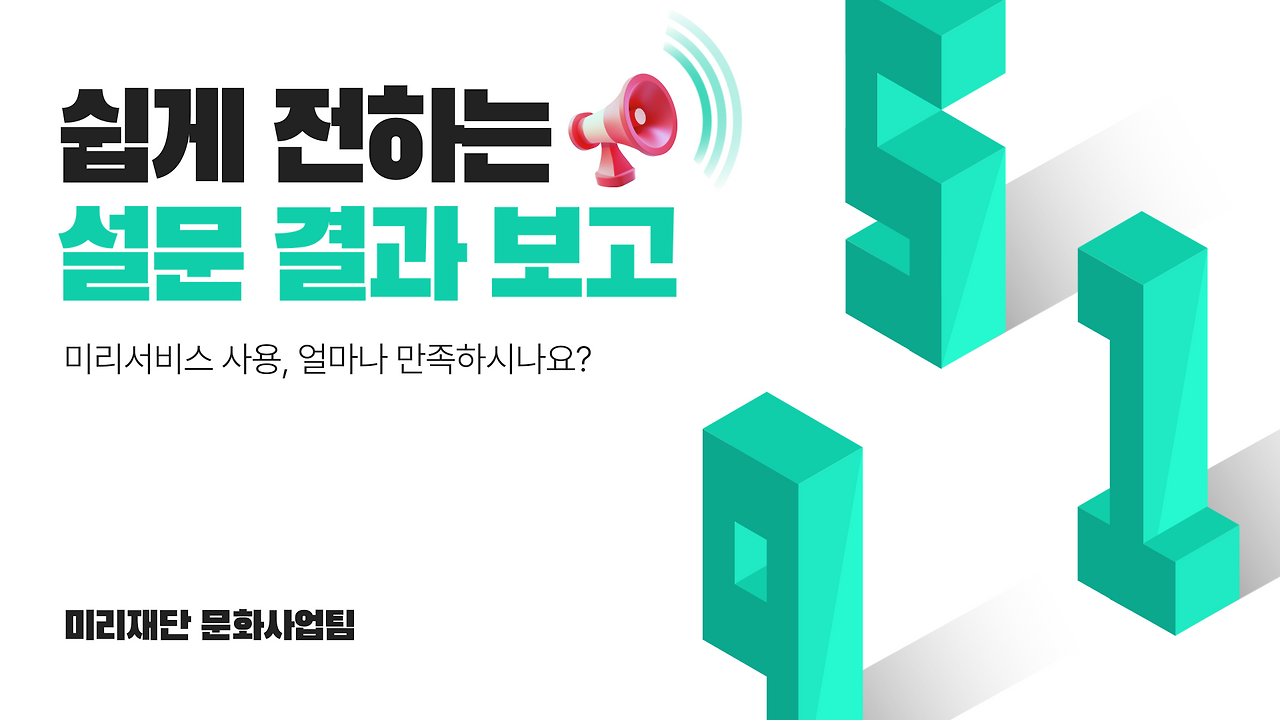 미리캔버스 설문조사 보고 Ppt 템플릿