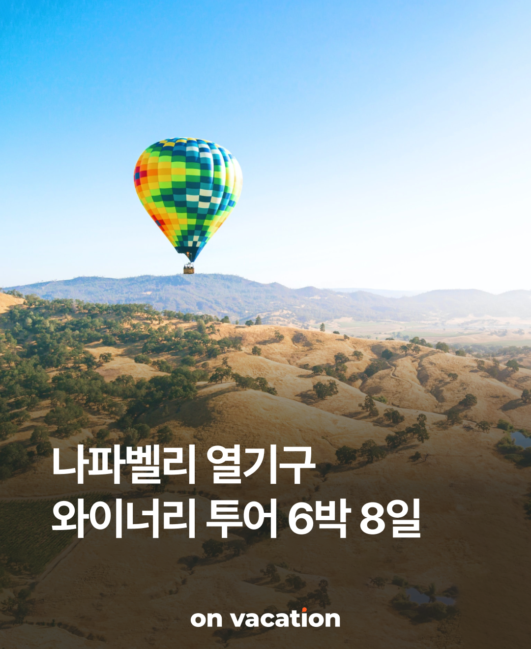 샌프란시스코 나파벨리 열기구 와이너리 투어 6박 8일