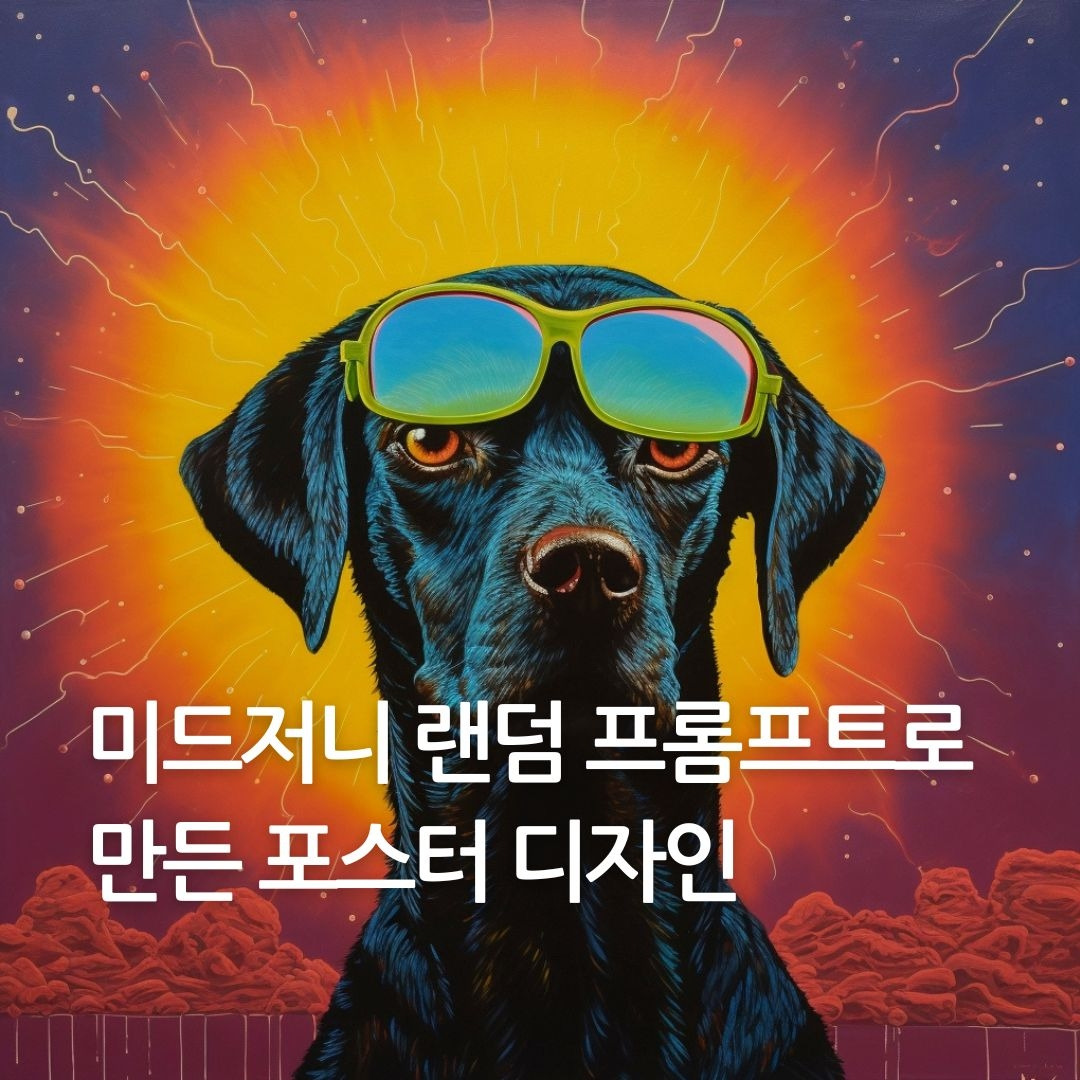 미드저니 랜덤 프롬프트로 만든 포스터 디자인