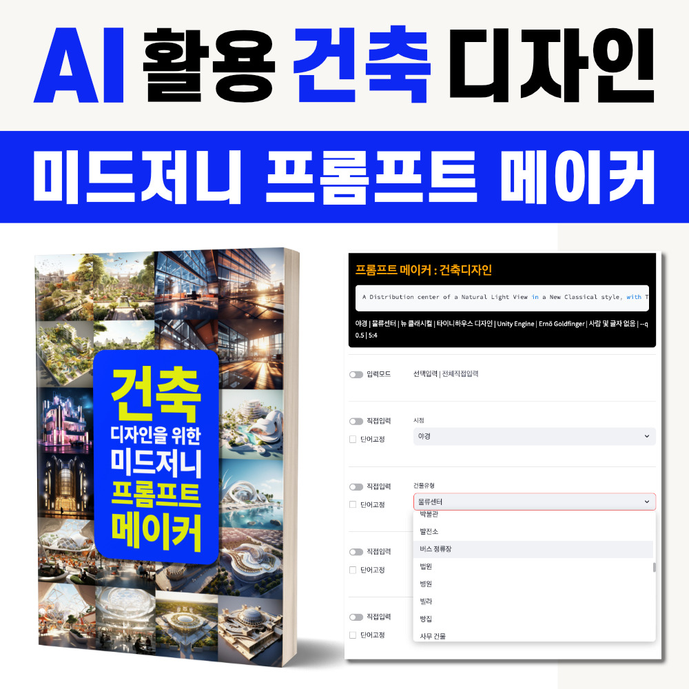 건축 디자인을 위한 미드저니 프롬프트 5가지 포인트