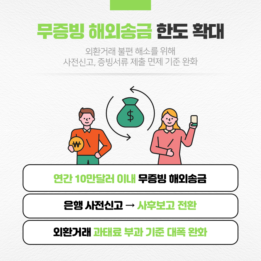 신고 없이 10만달러 해외송금 외환시장 규제 완화