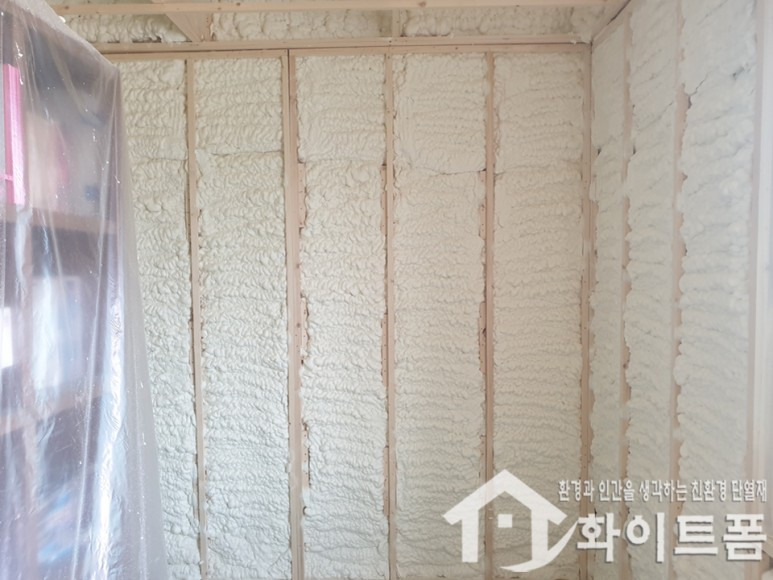 전라북도 주택 리모델링 친환경 단열재 화이트폼수성연질폼 수성연질우레탄폼시공 완료 했습니다