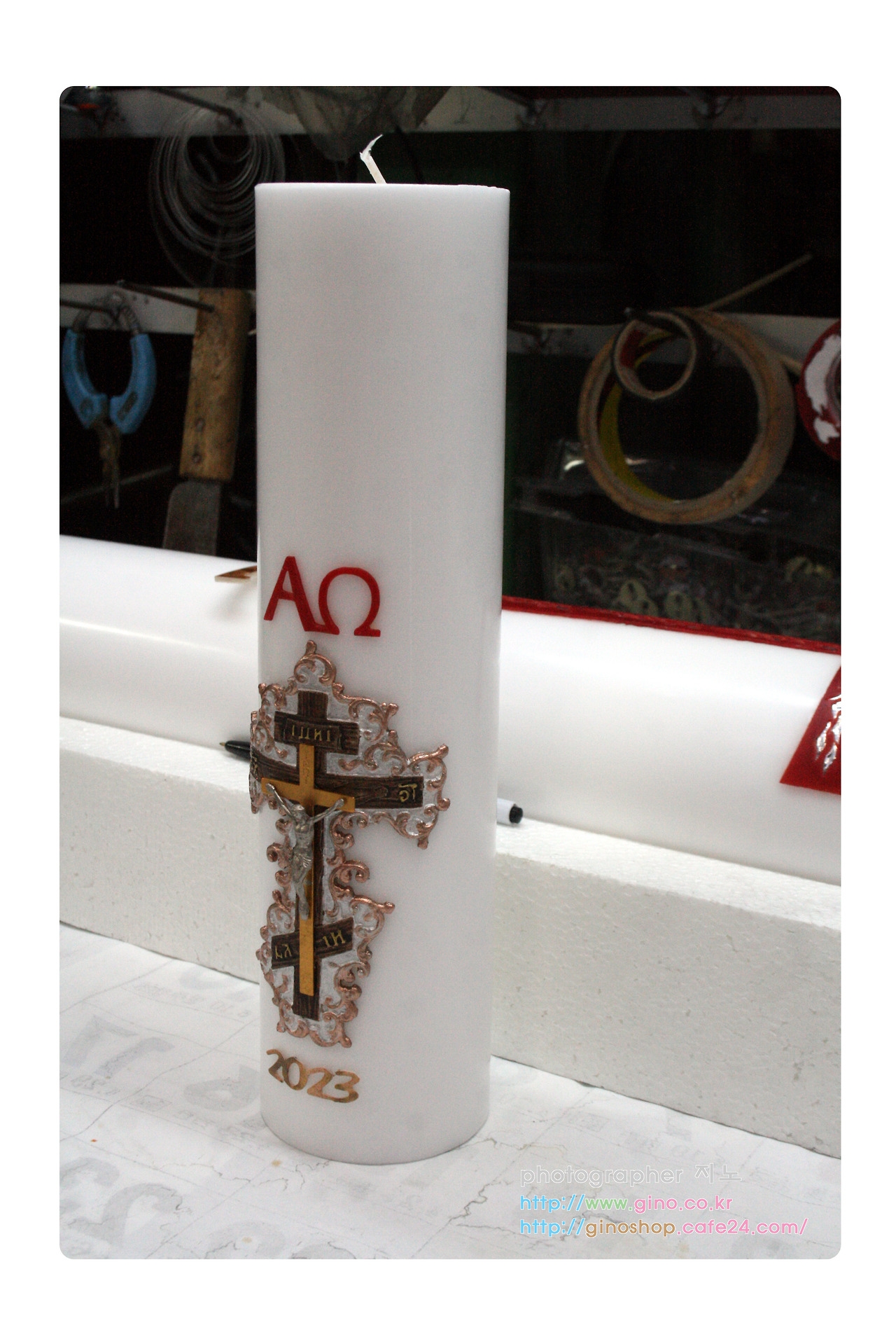 지노캔들gino Art Candle양초를연구하는사람들 2023년 부활절 제대 부활초 양초 캔들 Ver1