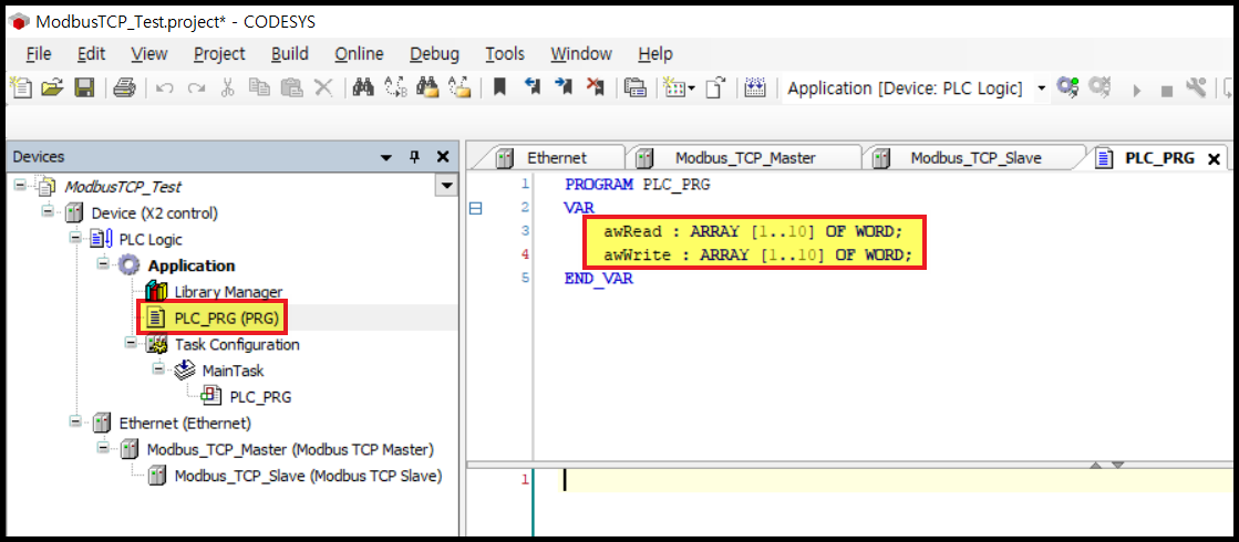 Codesys Modbus TCP Master (Client) 설정방법