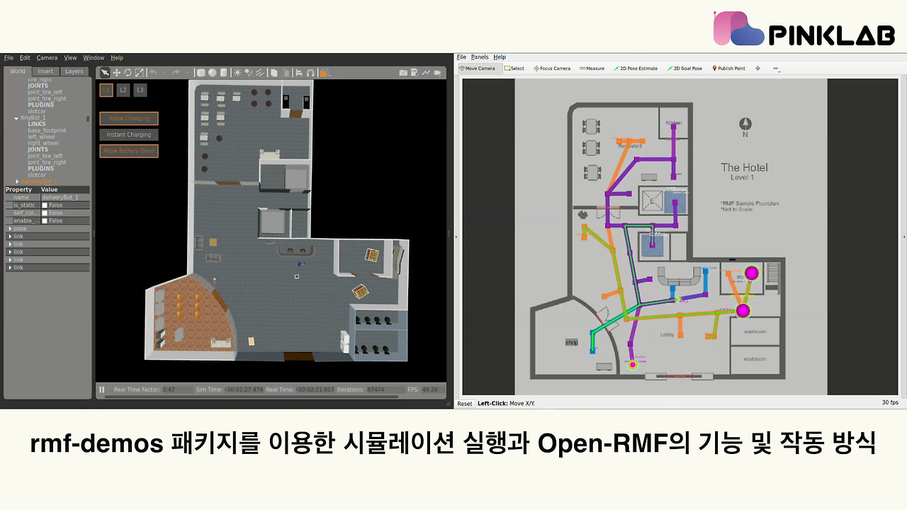 핑크랩이 주행로봇 관제 시스템 OpenRMF 컨텐츠를 준비했습니다.