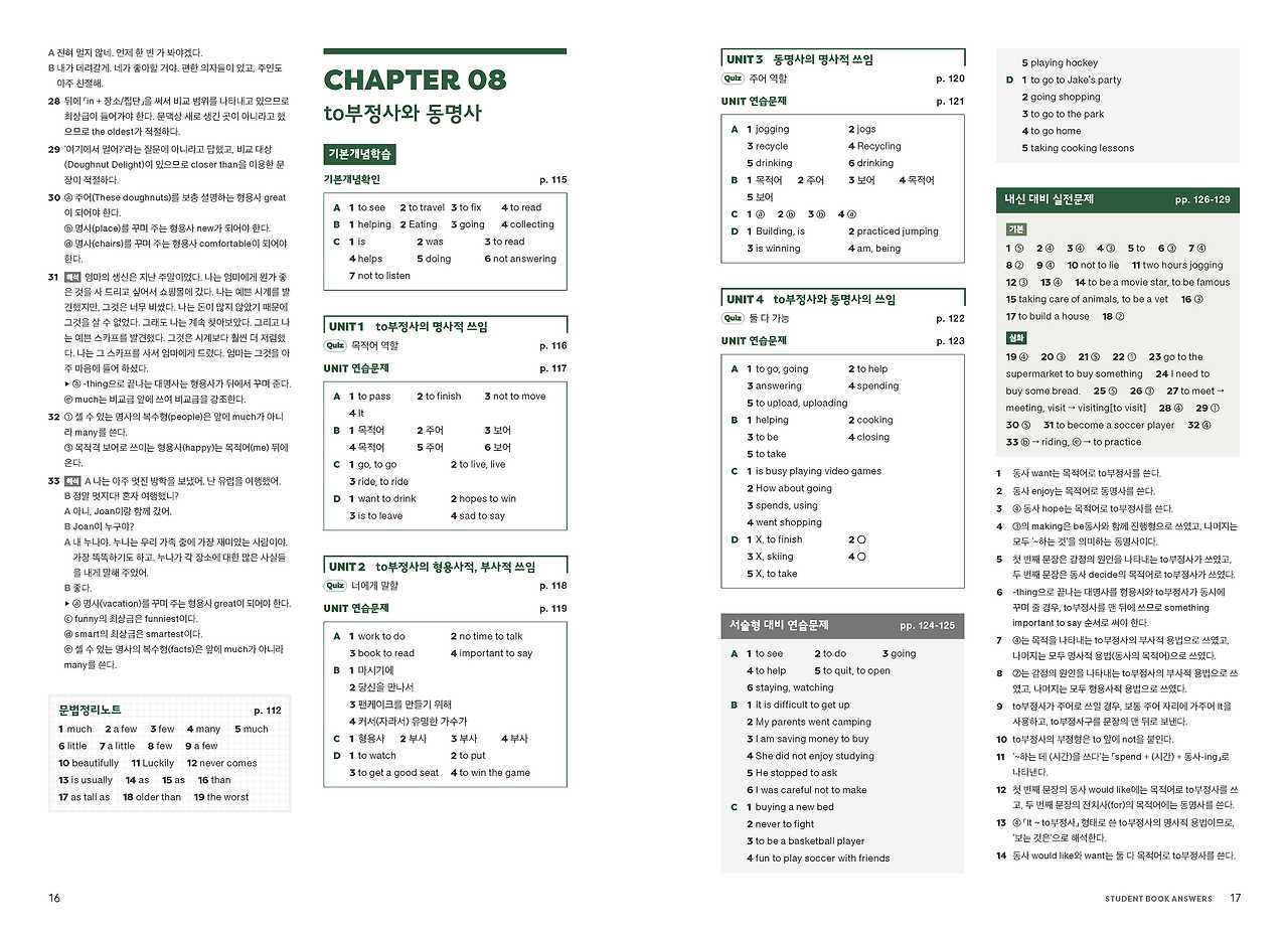 중학 영문법 Link 1 답지 정답 및 해설, 워크북 답지