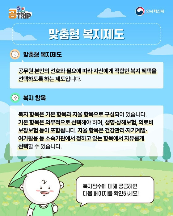 2025년 최신 공무원 맞춤형 복지제도 복지점수 계산법부터 청구 방법까지 총정리