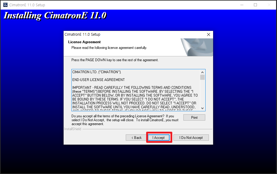 Cimatron E11 설치 방법 시마트론 인증 :: 시마트론 E11