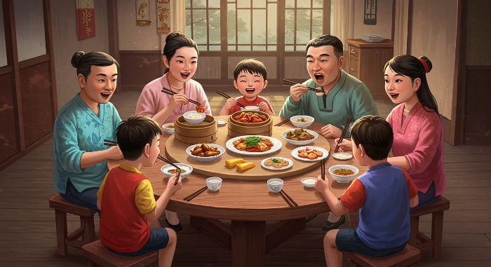 중국문화 중국의 식사문화와 예절 원형식탁에서의 음식과 술그리고 포장문화까지