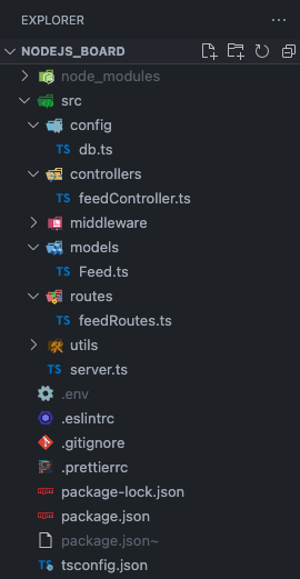 [Node.js]TS, Express, MongoDB, MVC로 게시판 만들기(2) - 기본 구조