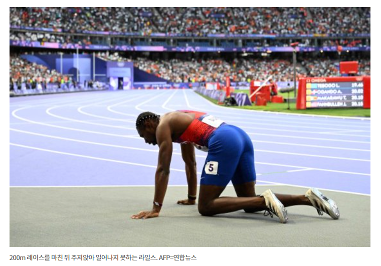 노아 라일스, 코로나19 확진으로 200m 3위… 4관왕 꿈은 물거품