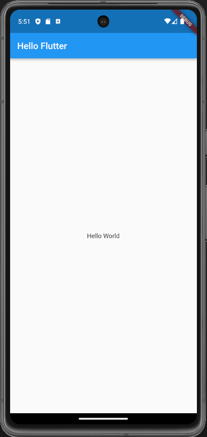 [Flutter] Hello World 출력 소스 코드