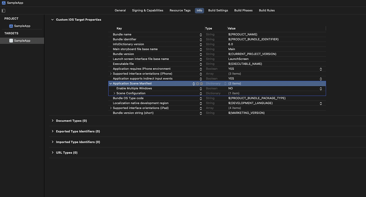 SceneDelegate를 제거하는 방법