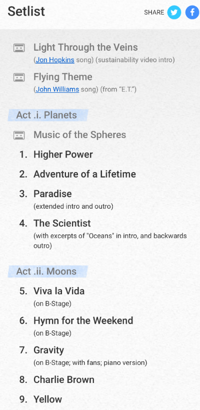 2025 Coldplay 콜드플레이 내한 콘서트 예상 셋리스트 & 노래 듣기(2025년 최근 공연 셋리스트 참고 ...